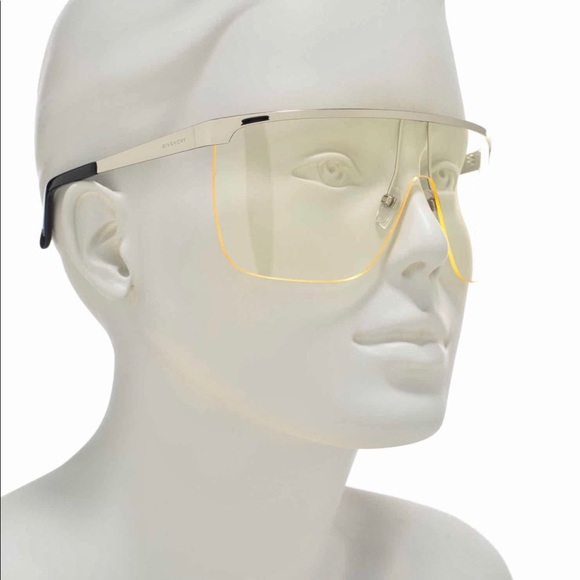 Givenchy | Accessories | Givenchy Light Yellow Lens Shield Sunglasses ...